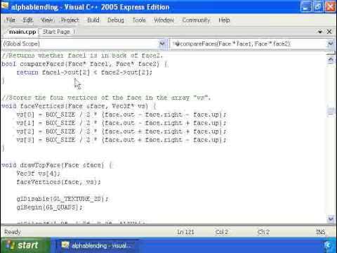 OpenGL Video Tutorial Alpha Blending - YouTube