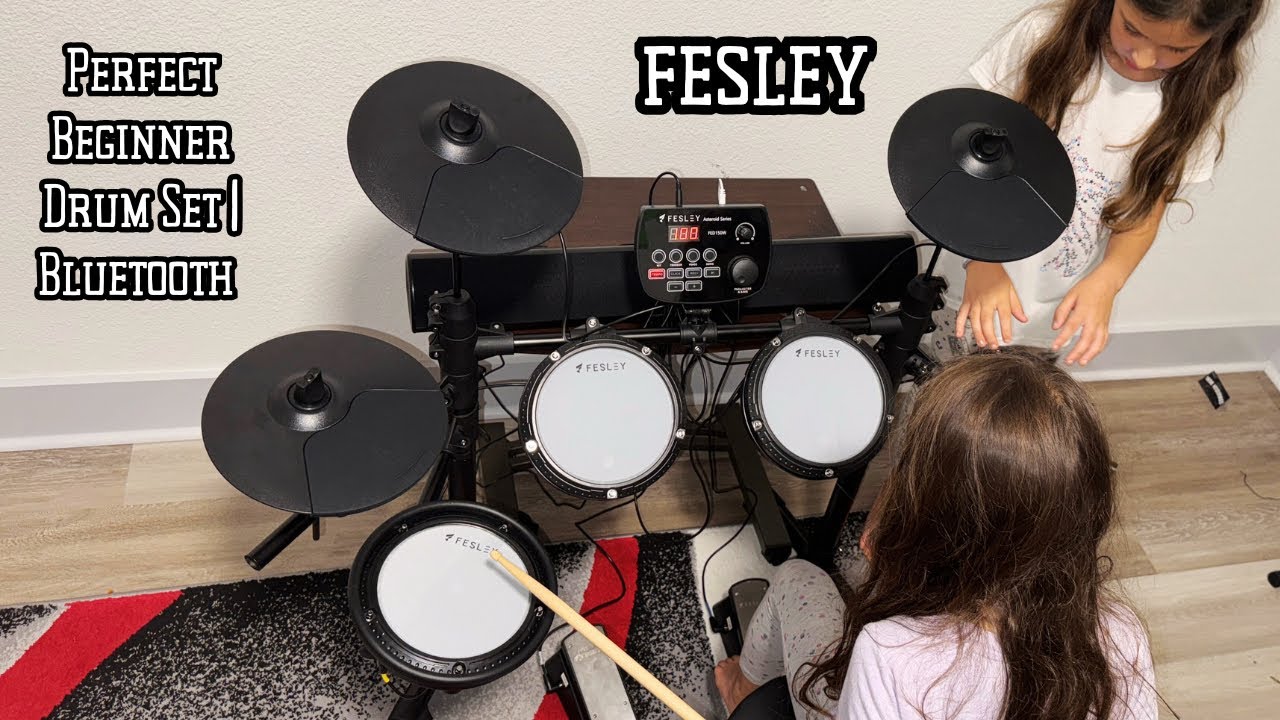 Fesley FED150W Electric Drum Set | Perfect for Beginner Drummers with ...