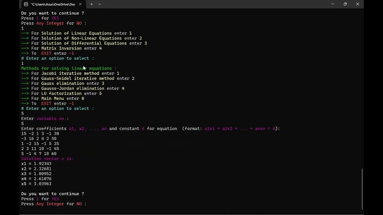 Numerical Method Console App - YouTube