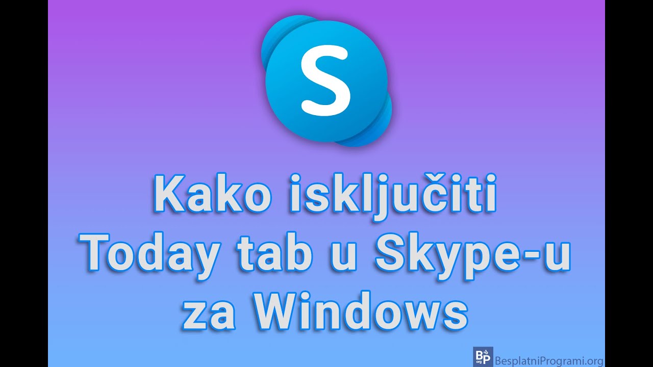 Kako isključiti Today tab u Skype-u za Windows - YouTube