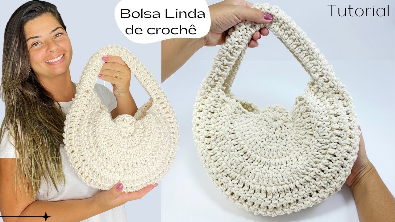Nova Bolsa de Croche Fácil e Linda - Maravilhosa essa Bolsa de Crochê Incrível Crochet Bag ...