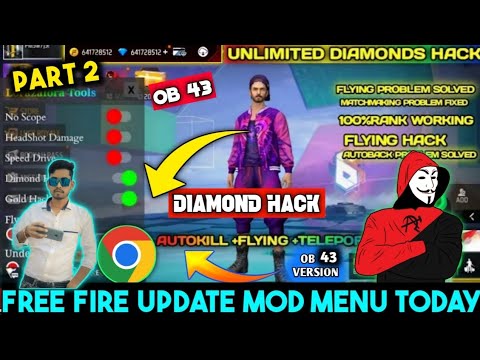 FREE FIRE DIAMOND HACK || FREE FIRE NEW MOD MENU OB42 || UNLIMITED ...