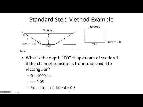 Direct Step Method for GVF and calculating unknown depth - CE 331, Class 37 (12 Apr 2023) - YouTube
