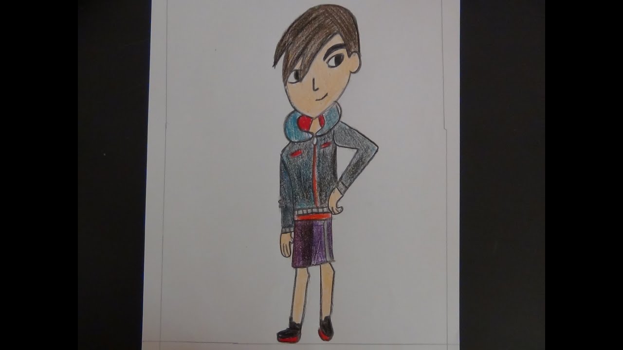 Simple way to draw PLAYER from series CARMEN SANDIEGO.(38) - YouTube