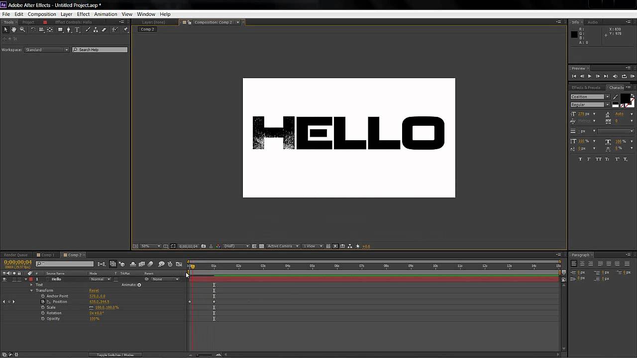How to Transform Objects Over Time in Adobe After Effects - YouTube