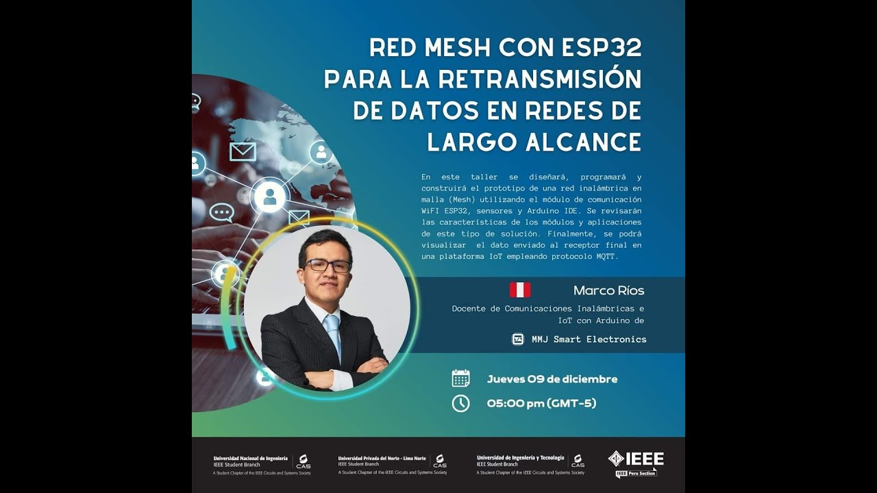 Webinar: Red Mesh con ESP32 para la retransmición de datos en redes de Largo Alcance - YouTube