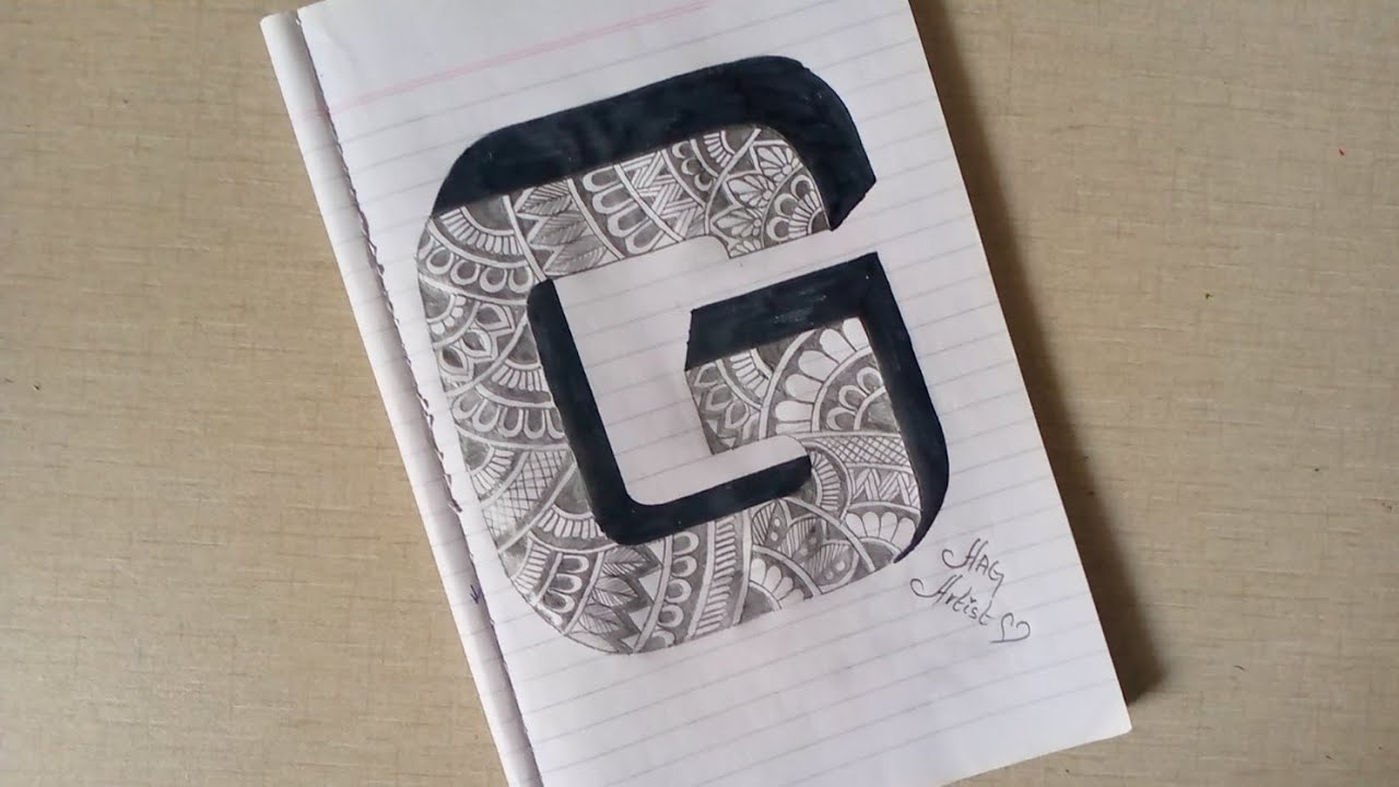 •AAG | Letter G mandala art | 3D Mandala Art #alhphabetmandalaart - YouTube