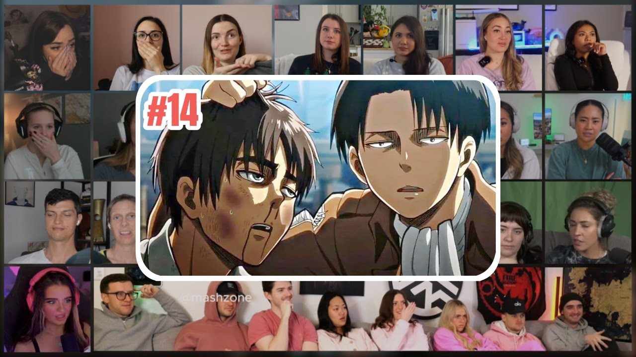 Attack on Titan Season 1 Episode 14 Mega Reaction Mashup | 進撃の巨人 ...