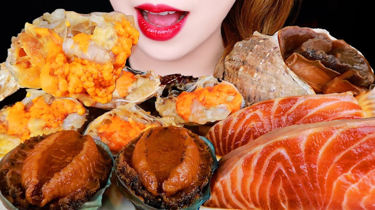 ASMR SOY SAUCE MARINATED CRAB, ABALONE, CONCH, SALMON MOST POPULAR FOOD ...