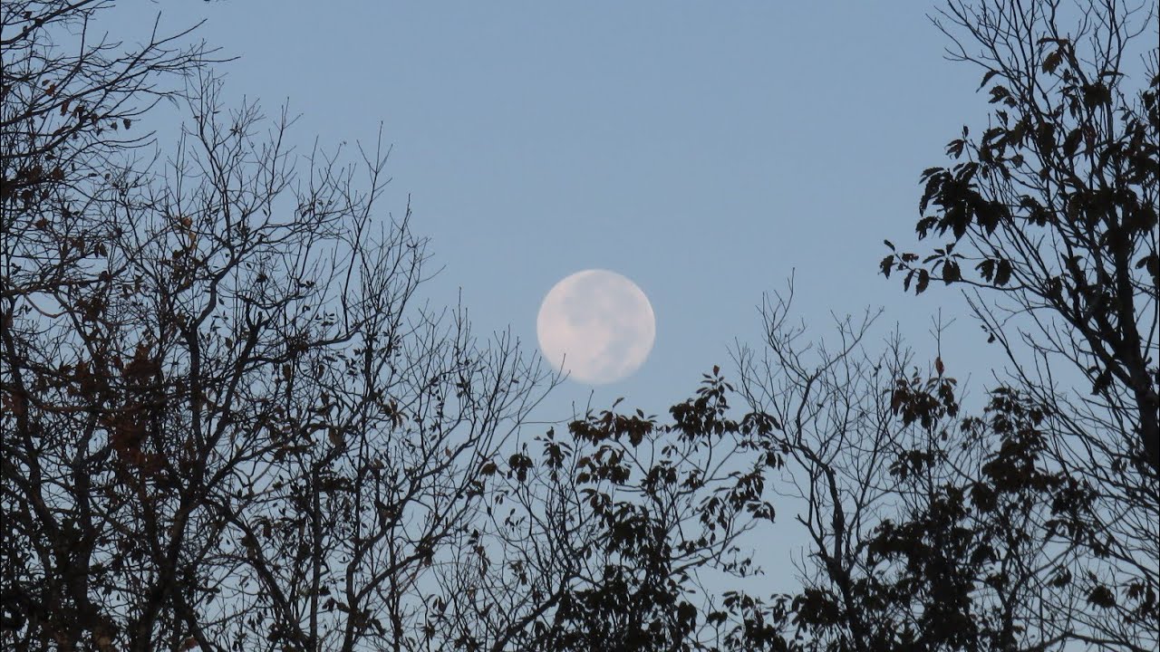 A Slow Sunrise and fading Full Moonset on Pine Mountain - November 6 ...