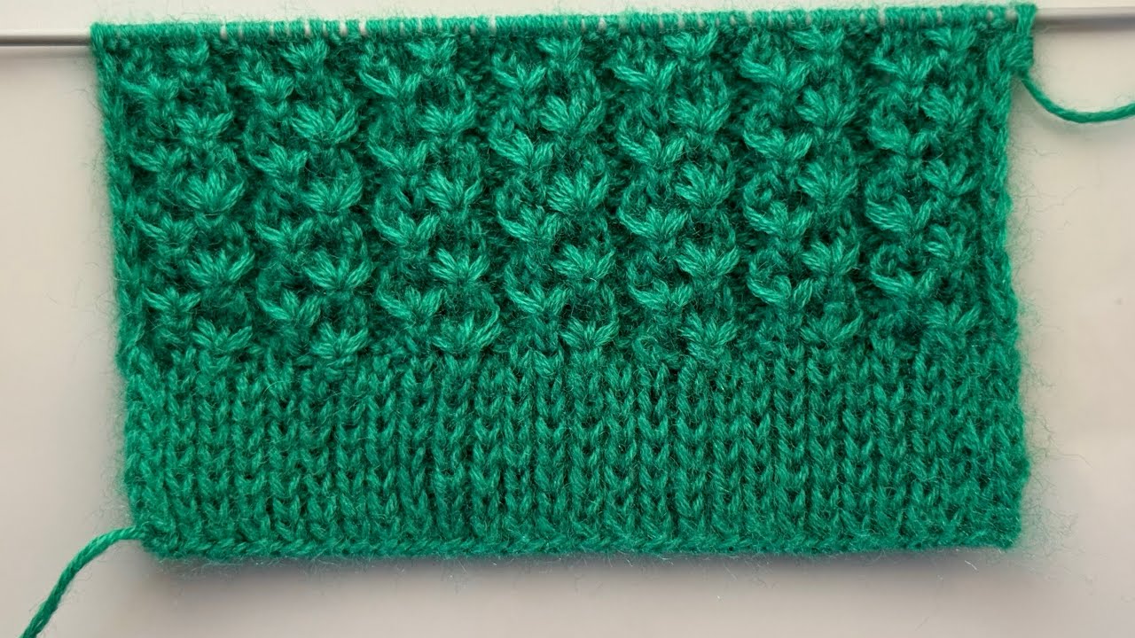 Very pretty knitting stitch pattern - YouTube