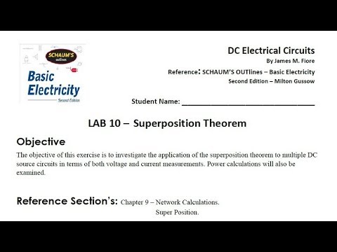 DC Electrical Circuits Lab 10 - Superposition Theorem - YouTube