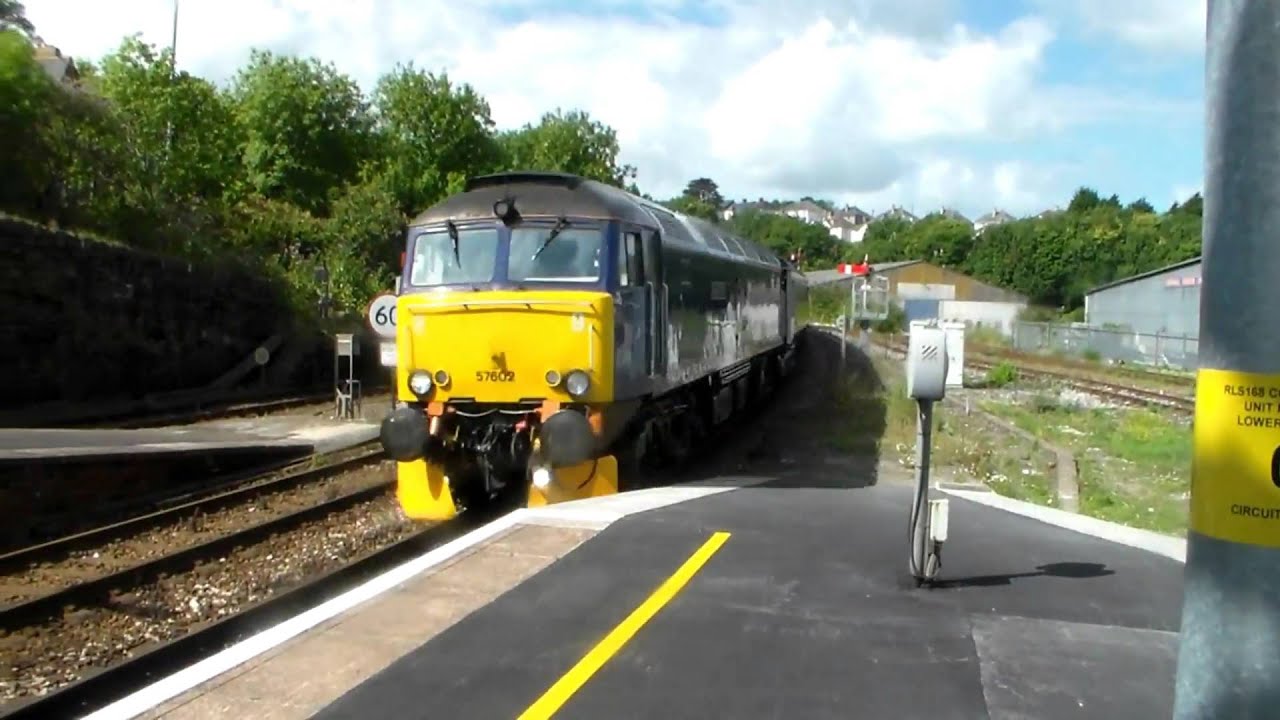 FGW Class 57, 57602 Restmoral Castle, 5P70 passing Truro 15th August ...