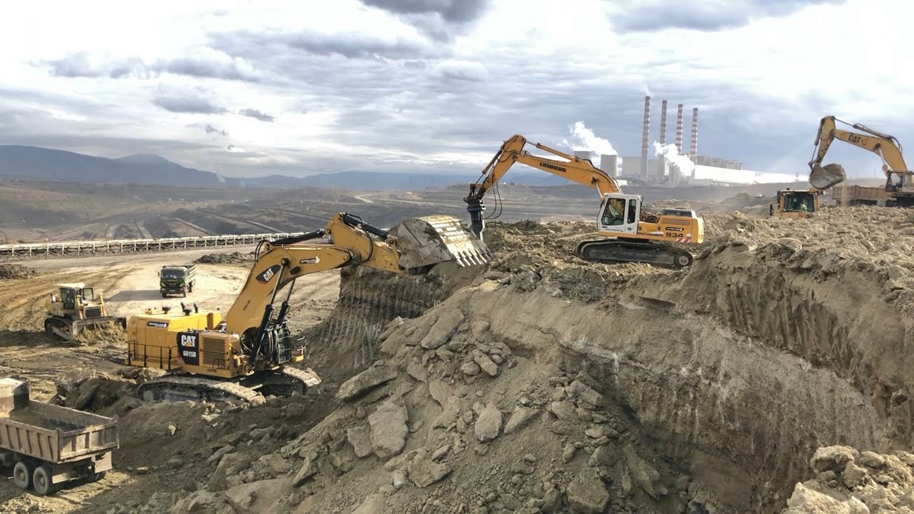 Amazing Mining Site With Caterpillar 6015B, Cat D9T Dozer, Cat 375 ...