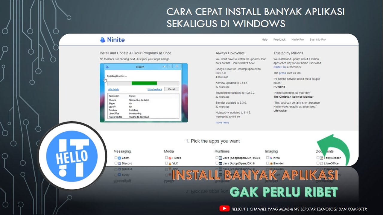 Cara Cepat dan Mudah Install Banyak Software Sekaligus di Windows - YouTube