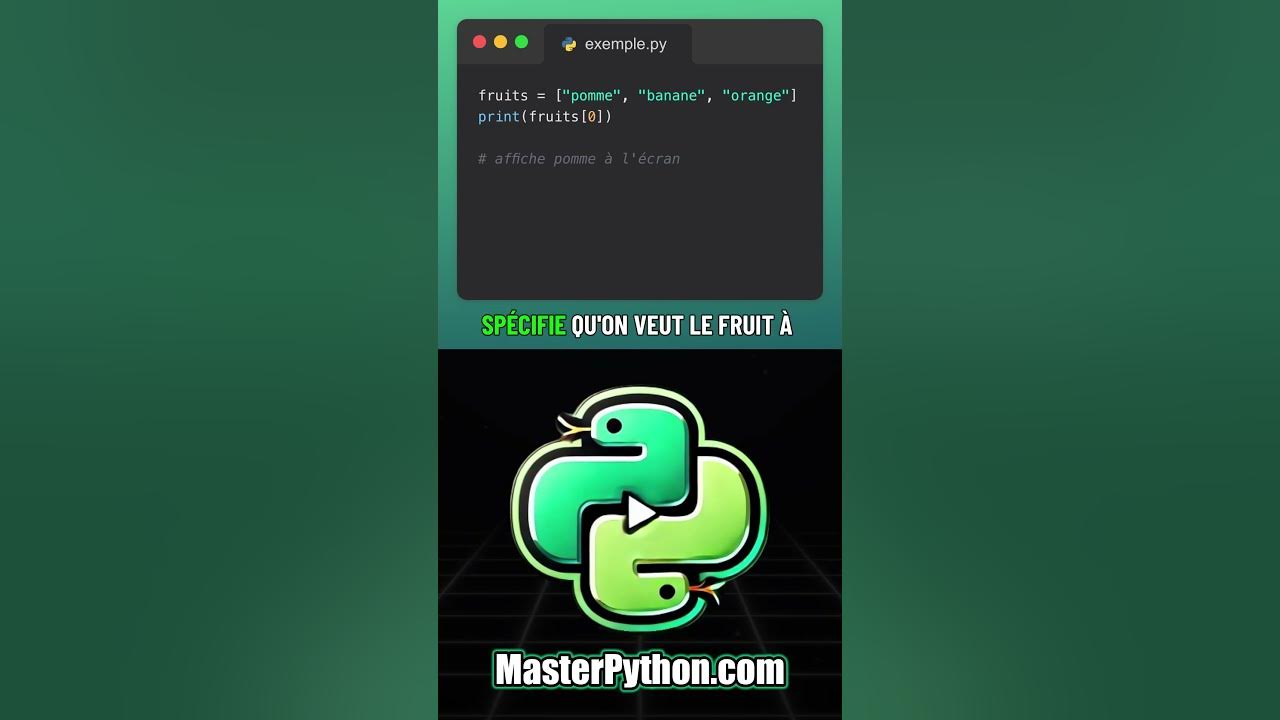 Utiliser une liste en Python - YouTube