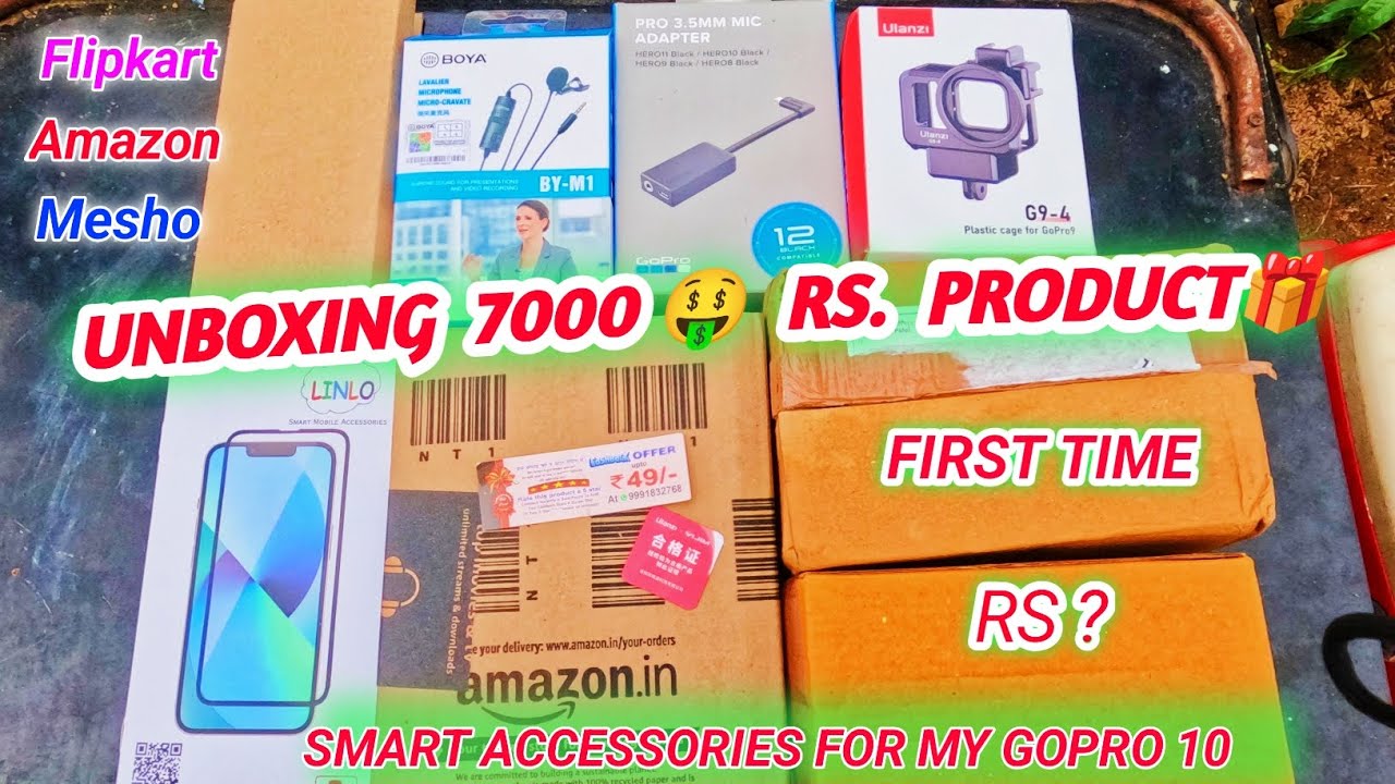 UNBOXING 7000 RS🤑 PRODUCT | FIRST TIME | SMART ACCESSORIES FOR GO PRO ...