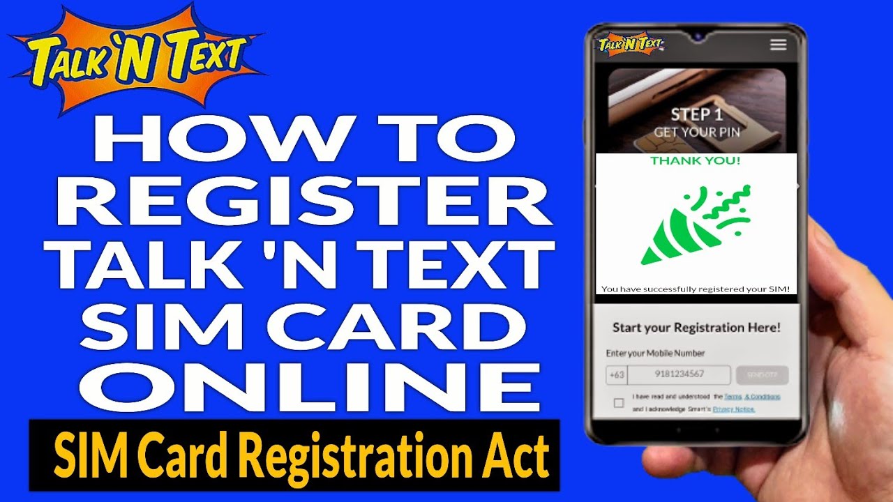How To Register Talk 'N Text Simcard Philippines | Sim Card Online ...