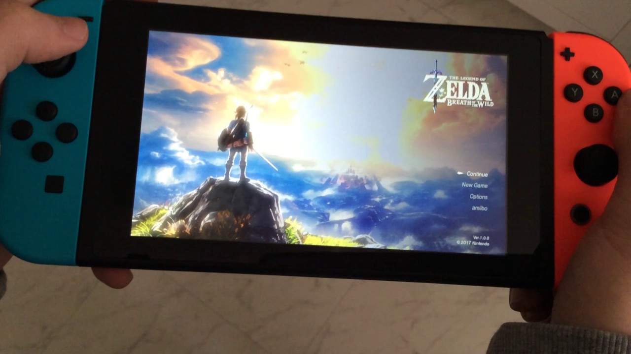 Turning Switch on and off, starting and closing Zelda on Switch - YouTube