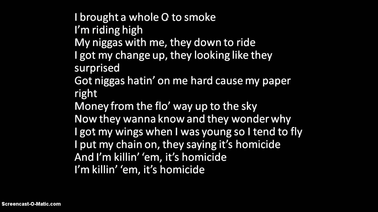 Homicide- Wiz Khalifa ft. Chevy Woods- With Lyrics! - YouTube
