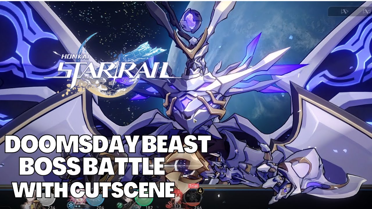 Honkai Star Rail Dragon (Doomsday) Boss fight| With Cutscene - YouTube