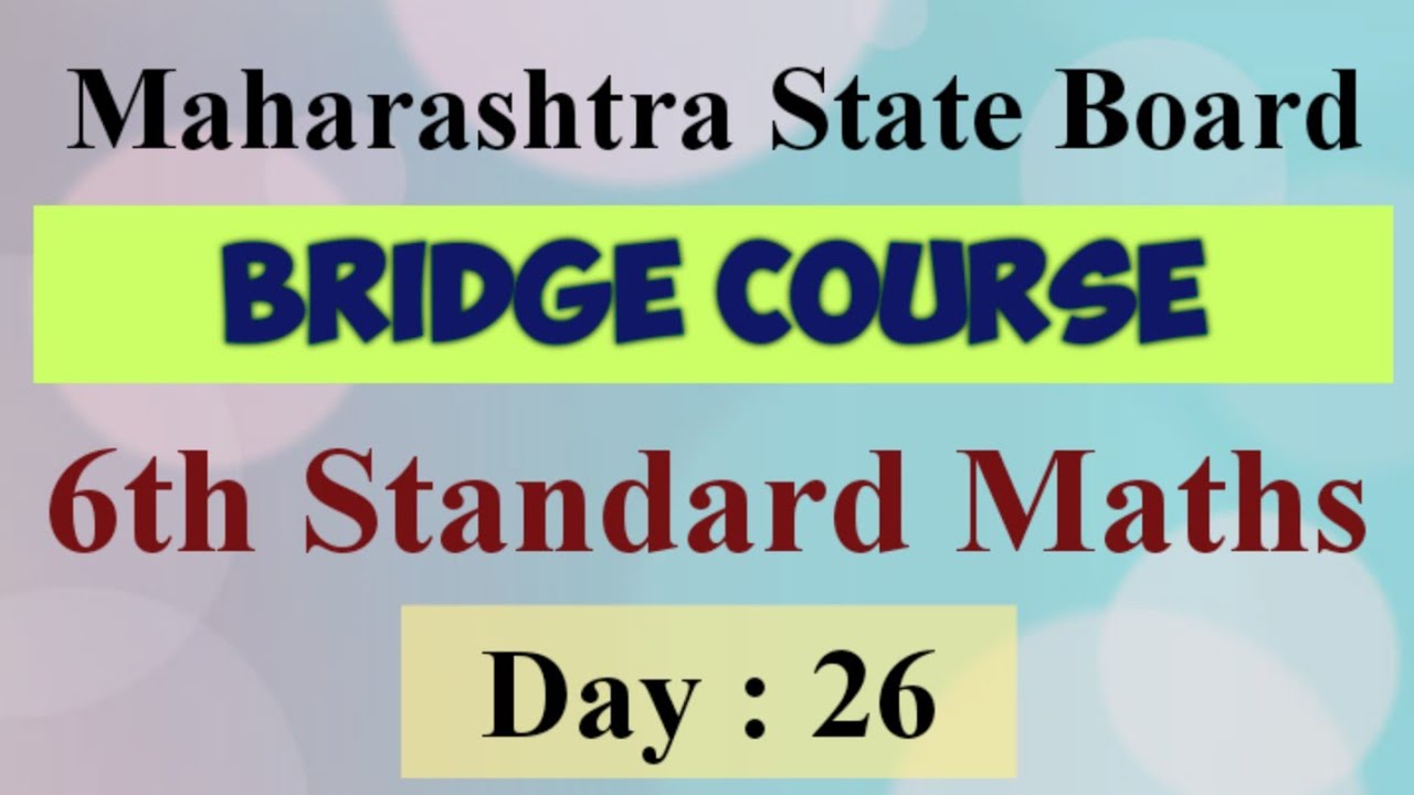 Day 26 | Bridge course 6th standard maths for Semi English and English ...
