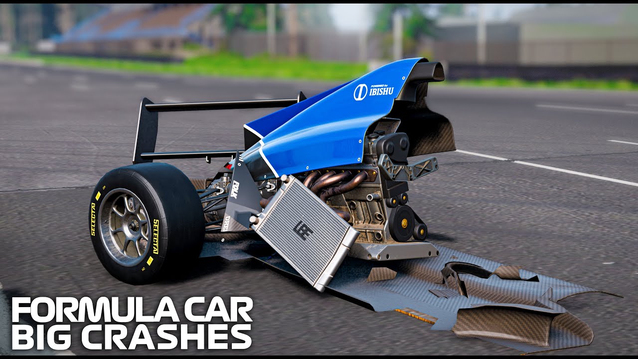 Formula Car BIG CRASHES #12 | BeamNG.drive - YouTube