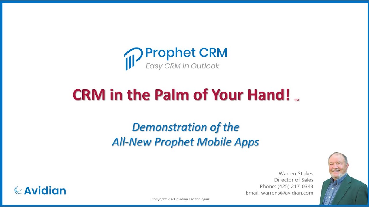 Demonstration of the New Prophet Mobile Apps - YouTube