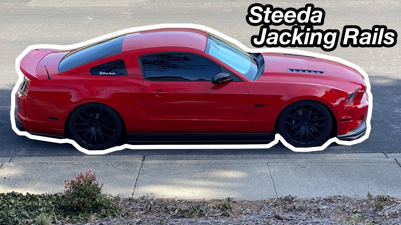 Installing Steeda Jacking Rails on my MUSTANG GT!!! - YouTube