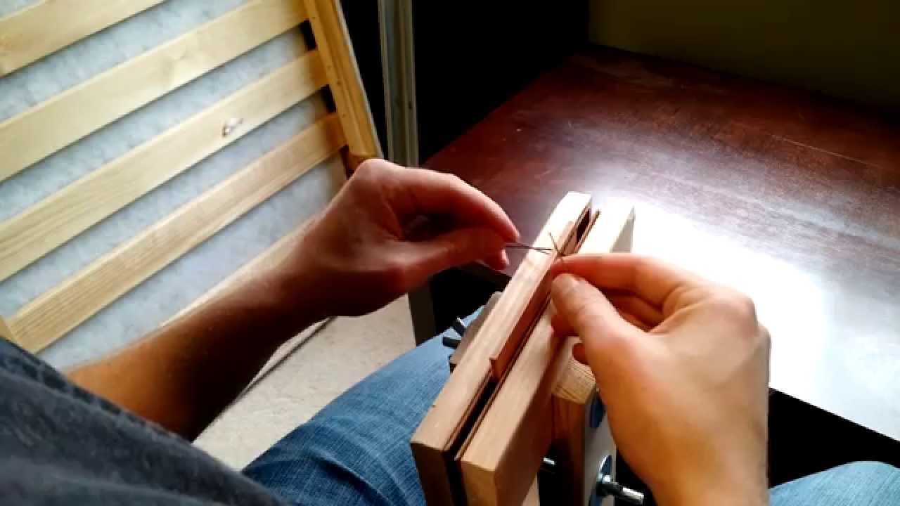 My saddle stitch technique. - YouTube
