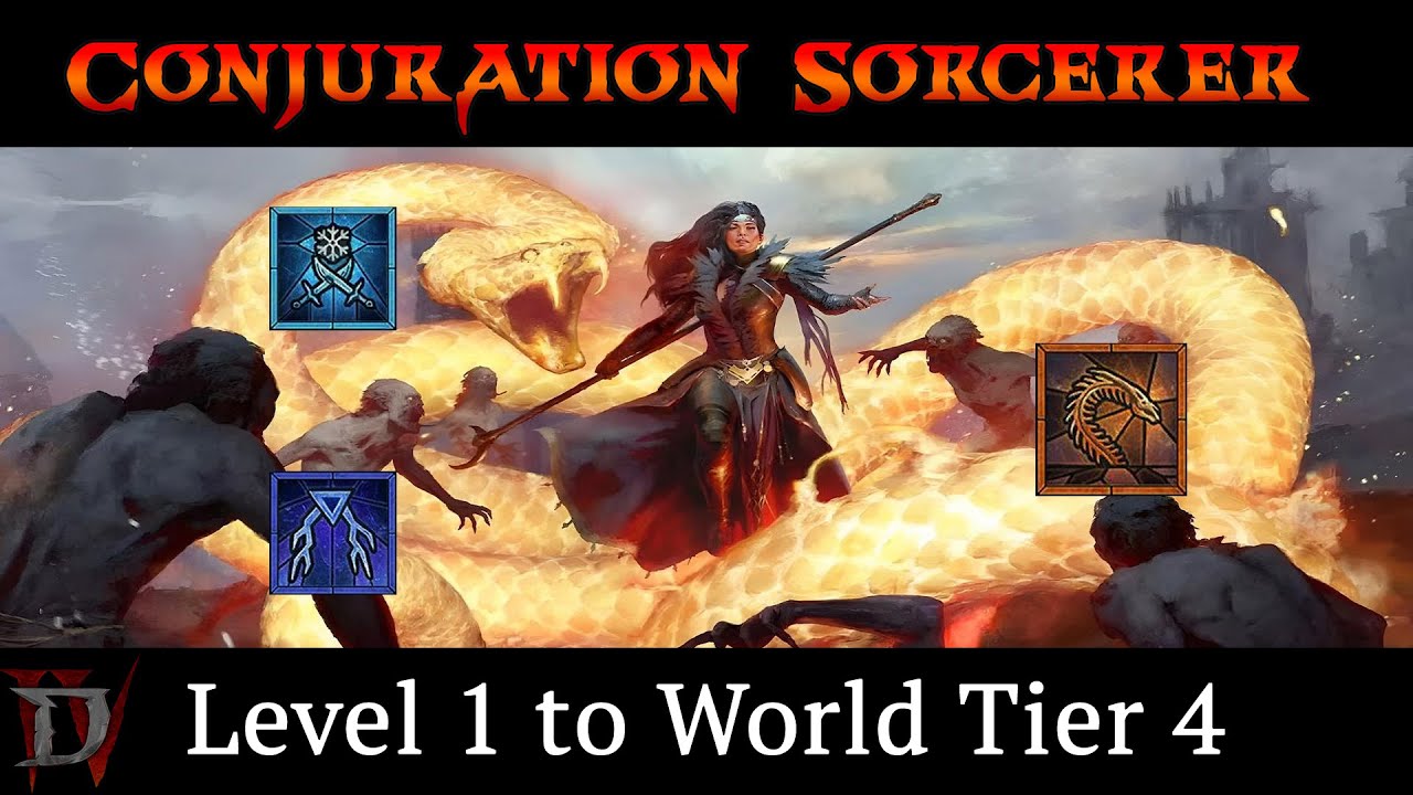 (D4) Hydra Conjuration Sorcerer - Level 1 to World Tier 4 - Season 4 ...