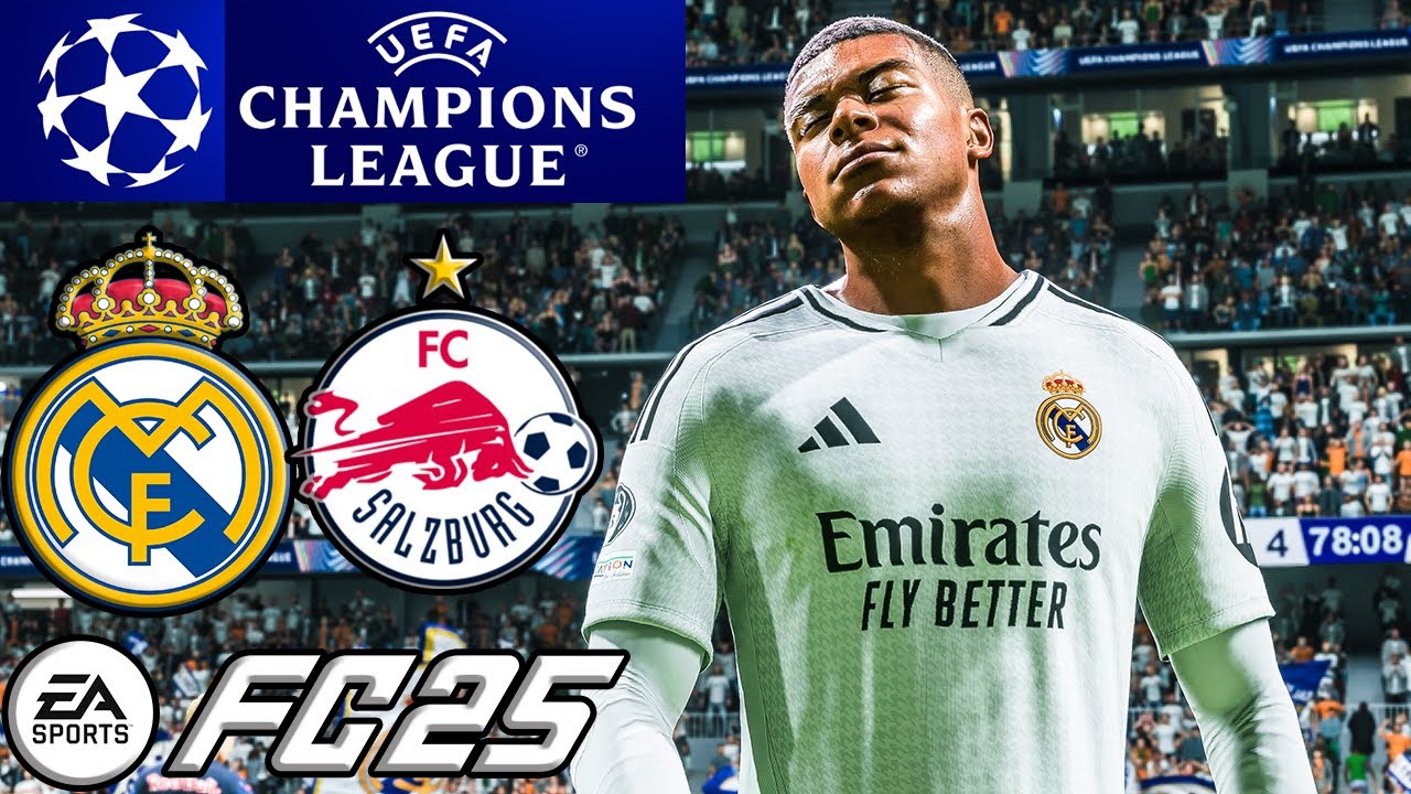 FC 25 - Real Madrid vs RB Salzburg | UEFA Champions League | PS5™ [4K60 ...