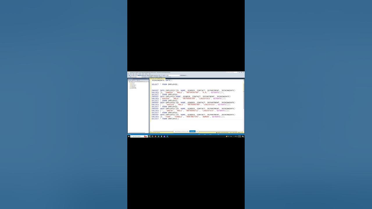 PRIMARY KEY IN SQL SERVER (PRIMARY KEY CONSTRAINT)#sql #primarykey #sqlserver #database #dbms ...