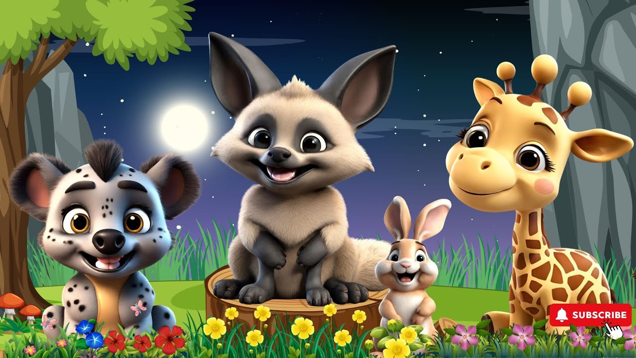 Sounds Of Wild Animals: Giraffe, Hyena, Bat-eared Fox, Hare | Music For ...