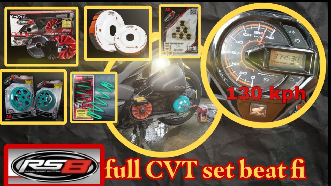 RS8 full CVT SET HONDA BEAT Fi - YouTube