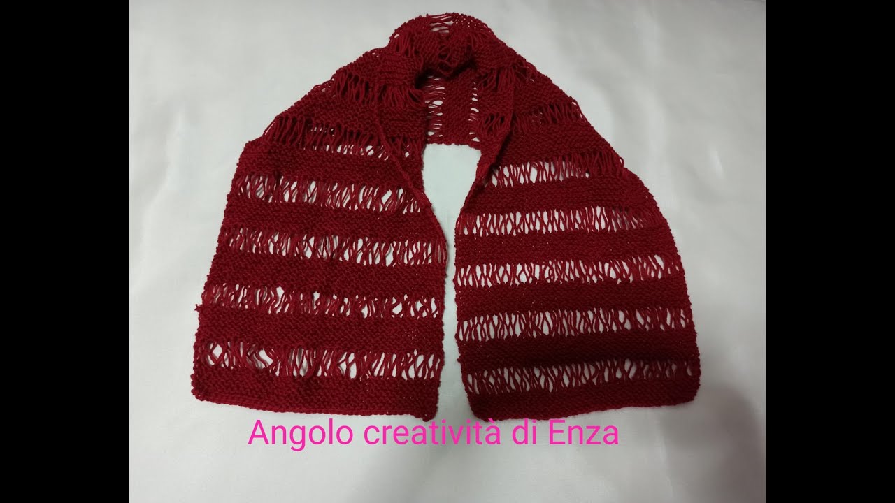 Sciarpa "furba" ai ferri🧶🧣 Facile e veloce - YouTube