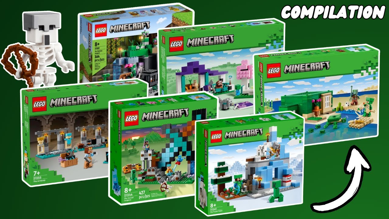The Most Relaxing LEGO Minecraft Compilation (unboxing & building ...