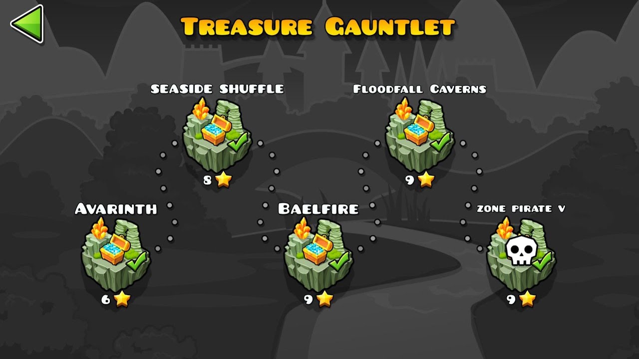 Treasure Gauntlet 100% (All Coins) - YouTube