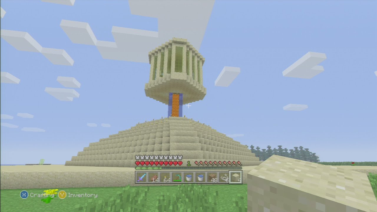 Minecraft xbox 360 floating sand house survival - YouTube