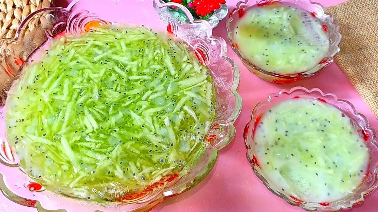 Resep Es Serut Melon Biji Selasih || Mudah, Segar & Enak @DeyunaElsa ...