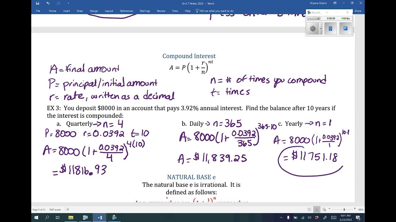 AS Algebra 2 - Unit 7 Lesson 2 Part 2 - YouTube