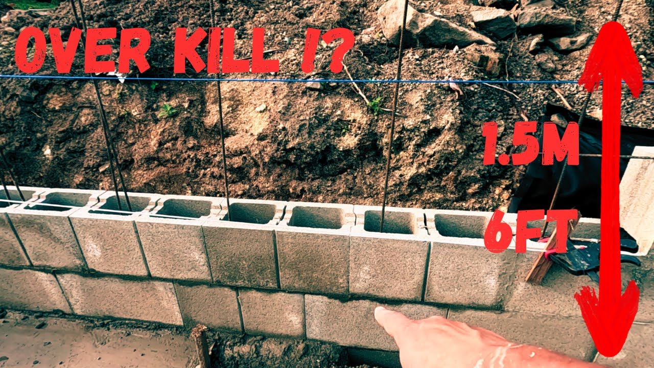 How To Build A Retaining Block Wall - YouTube