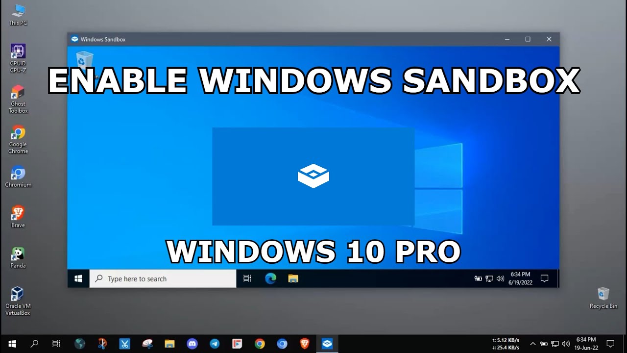 ENABLE WINDOWS SANDBOX | WINDOWS 10 | 2022 - YouTube