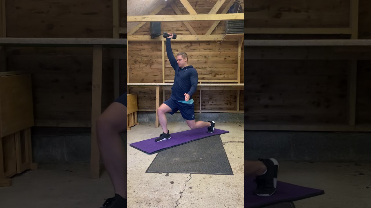 Half Kneeling Clean & Press to Split Squat - YouTube