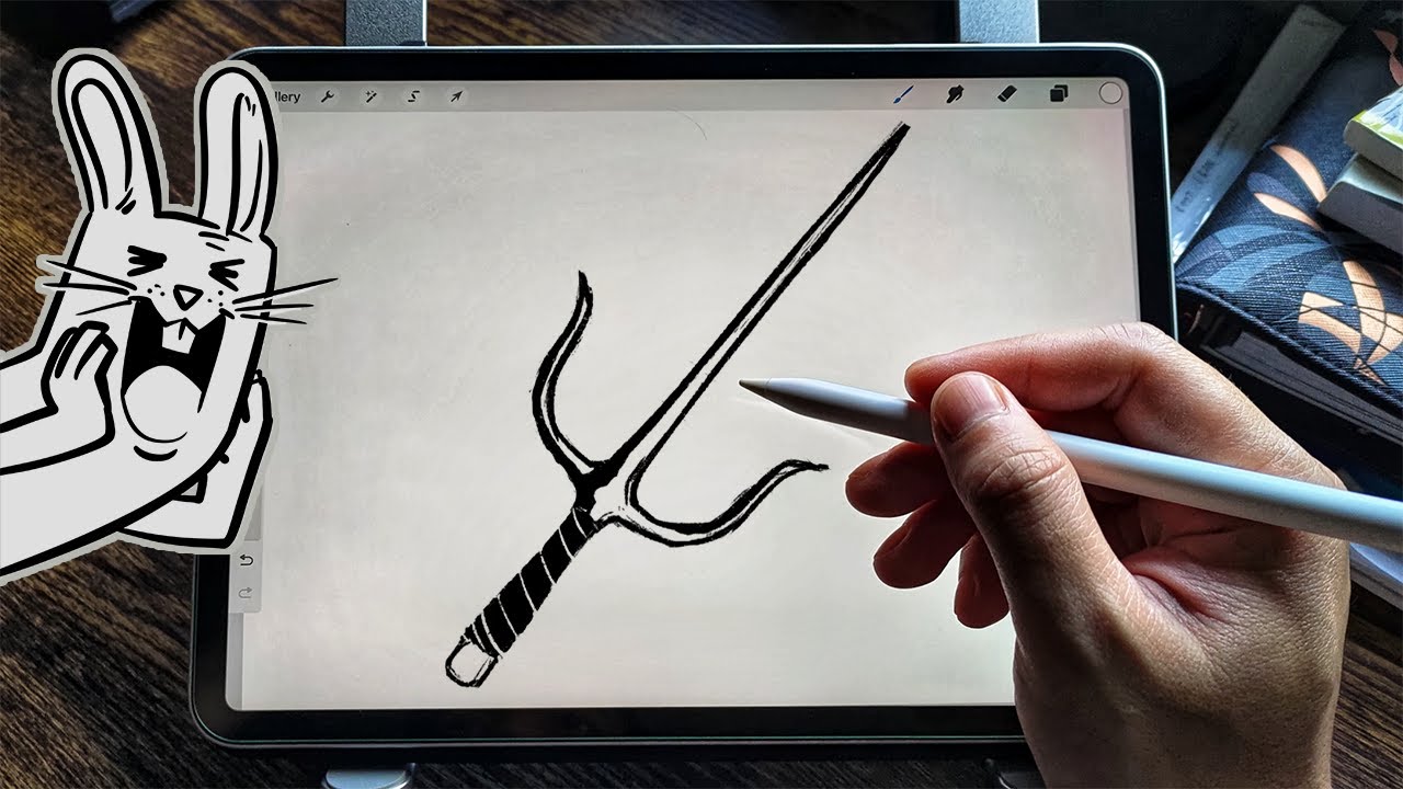 How to draw Sai (weapon) ⚔️ - YouTube