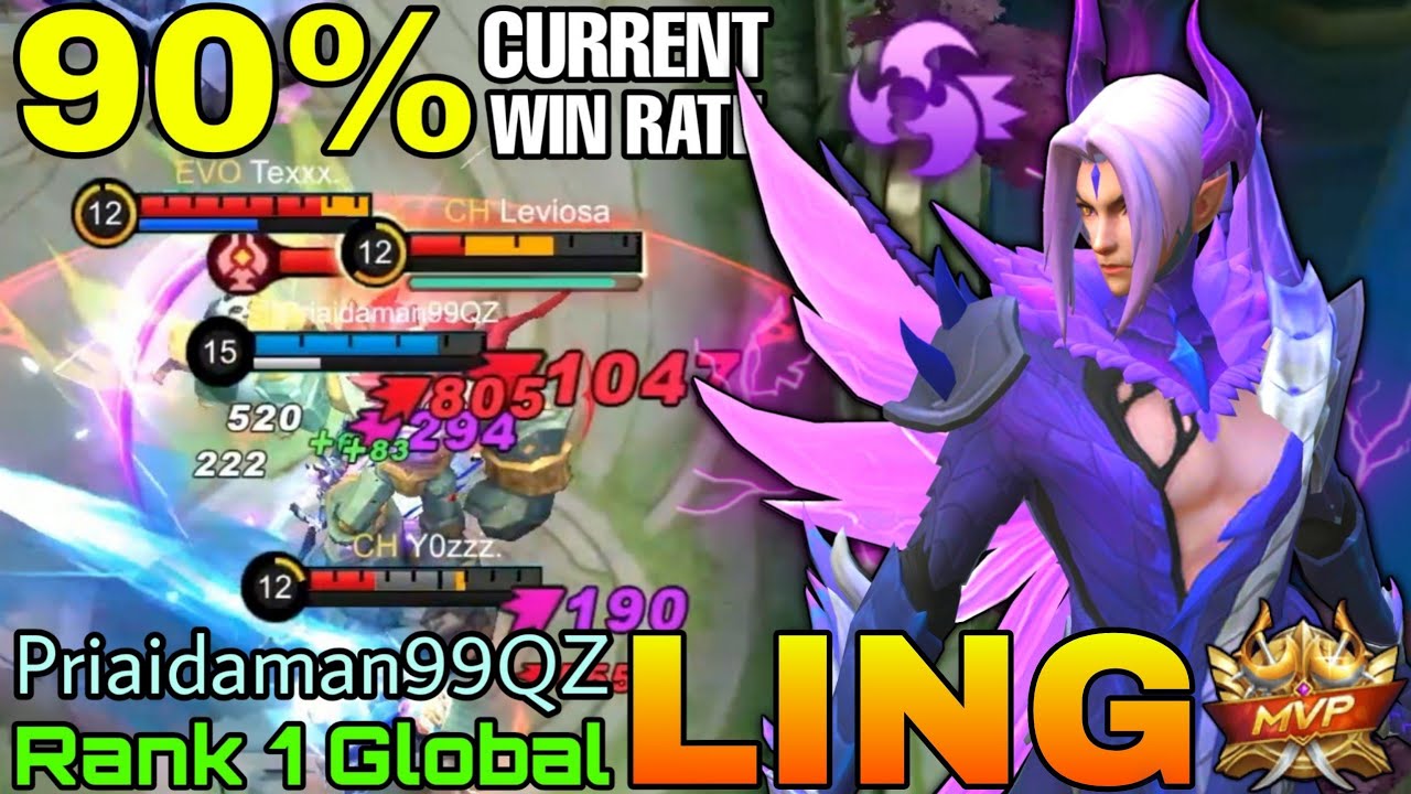 90% Current Win Rate Ling Legendary Play! - Top 1 Global Ling by ...