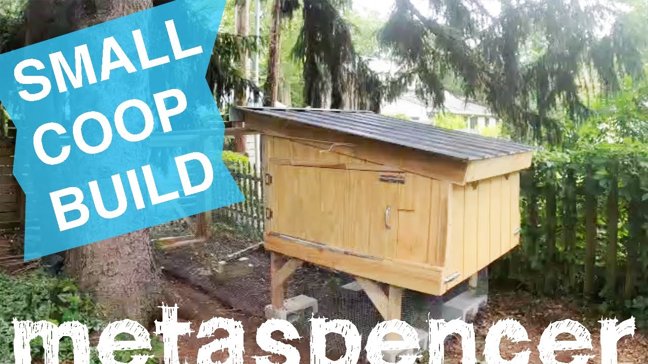 Small Chicken Coop with Integrated Nesting Box - YouTube