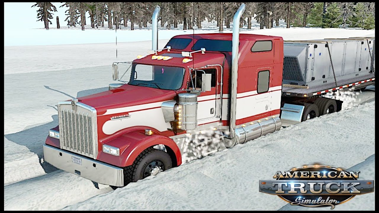 KENWORTH IN DEEP SNOW! ICE ROAD TRUCKERS!- ATS MODS - LOGITECH G29 ...