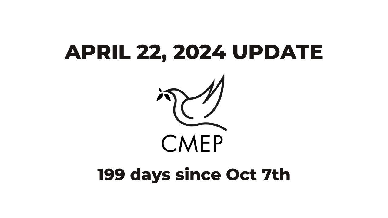 April 22 Update from CMEP's ED, Rev. Dr. Mae Elise Cannon - YouTube