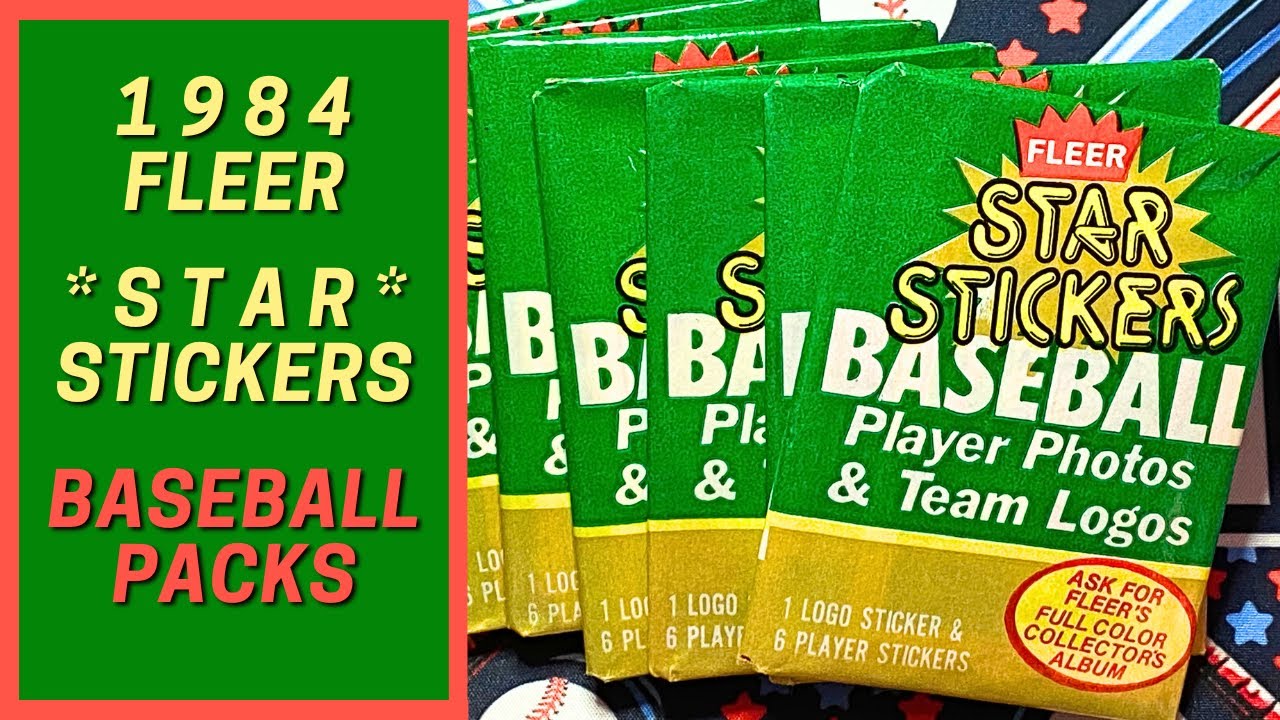 1984 Fleer Baseball Star Stickers Packs Opening - YouTube